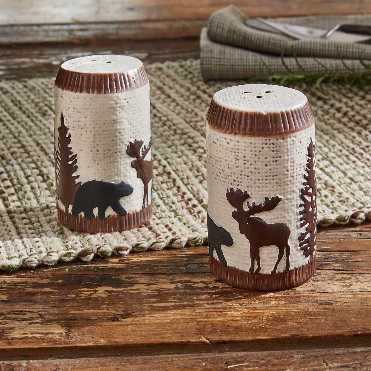 Rustic Ceramic Salt and Pepper Shakers