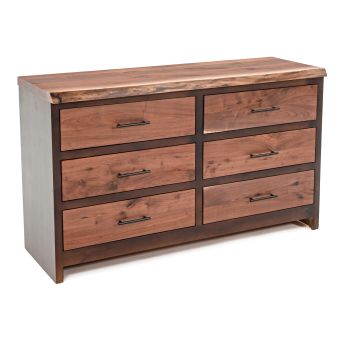 Black Walnut Log Dressers and Rustic Black Walnut Dressers
