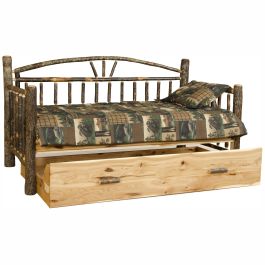 Rustic Hickory Sunrise Log Daybed