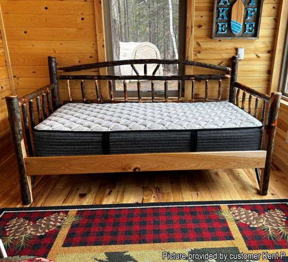 Rustic Hickory Sunrise Log Daybed
